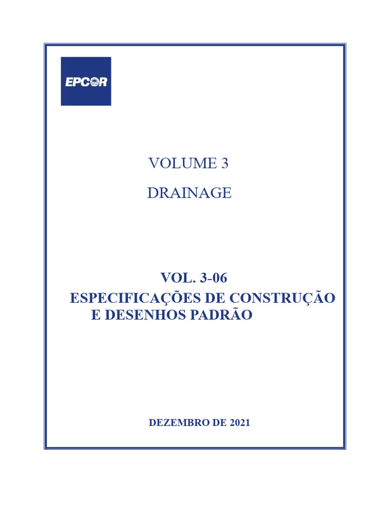 Padrões de Design Volume 3 06 Drenagem | PDF | Solo | Engenharia Civil