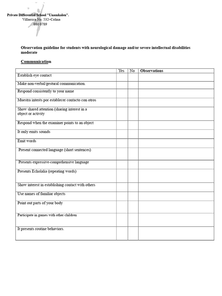 Guideline Observation-Children Neurological Damage | PDF