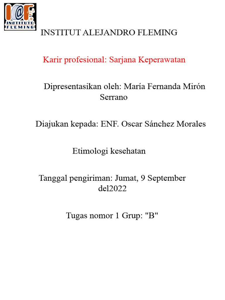 Pentingnya Etimologi Dalam Keperawatan | PDF