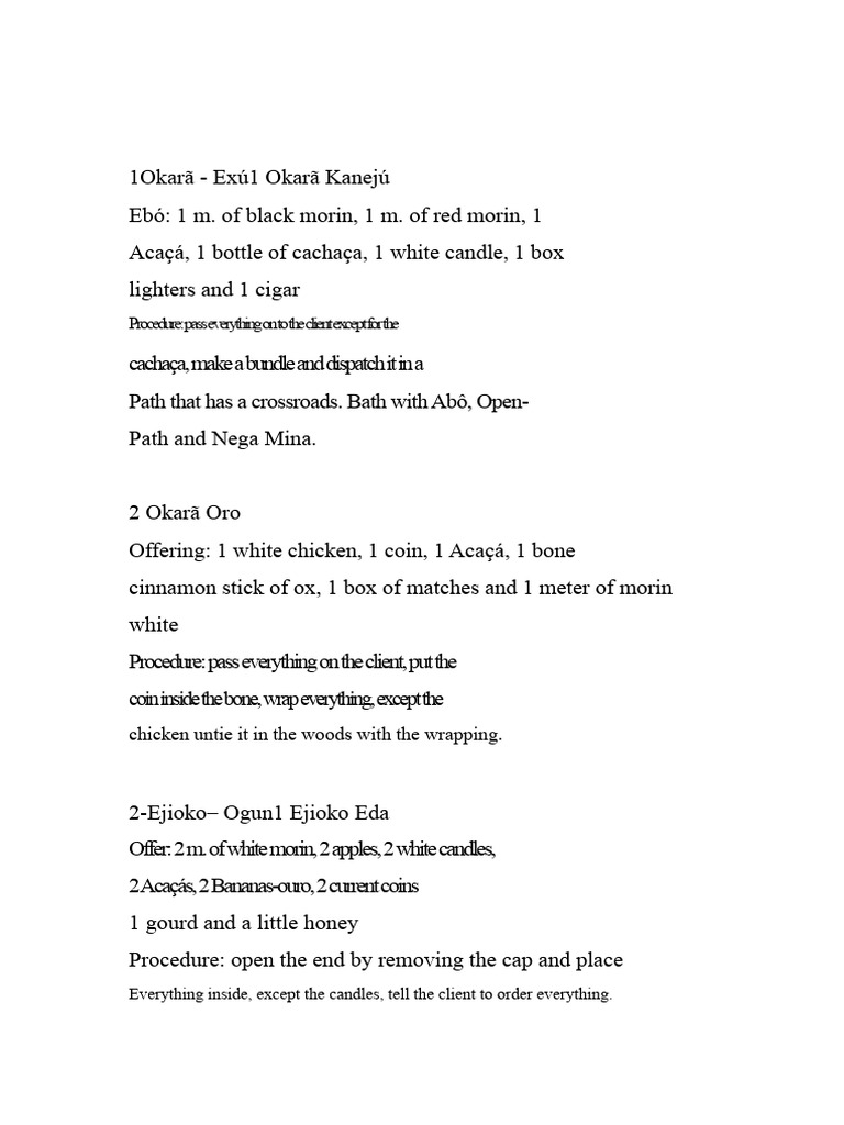 Ebo of Odu | PDF | Foods