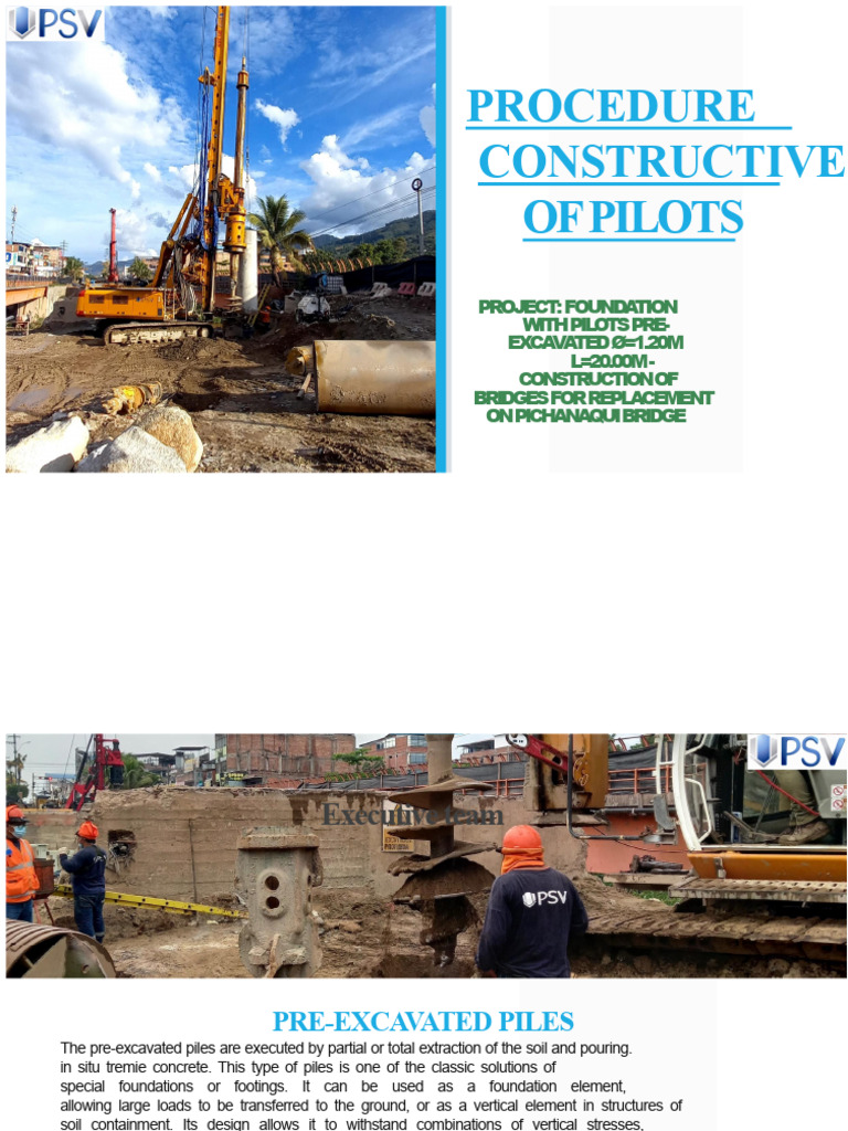 Constructive Procedure for Pre-Excavated Piles | PDF | Foundation ...