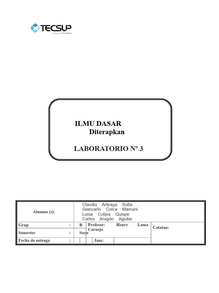 Laboratorium 3 Ilmu Dasar.pdf | PDF
