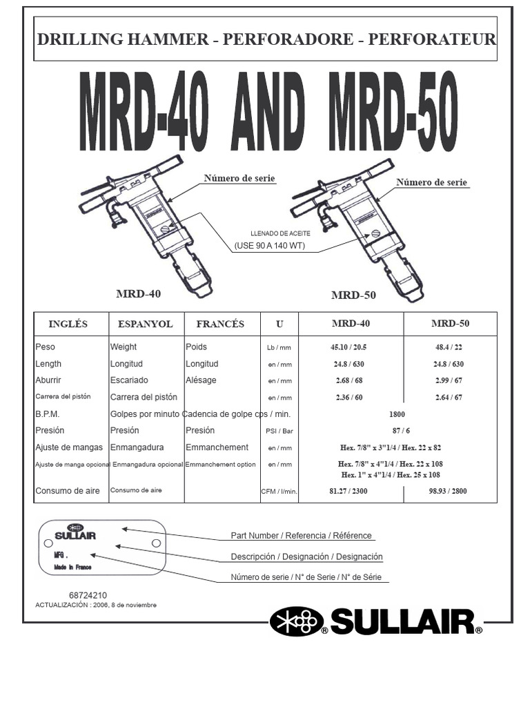 Parts Breakdown and Part Number MRD-40 and MRD-50 | PDF | Tecnología ...