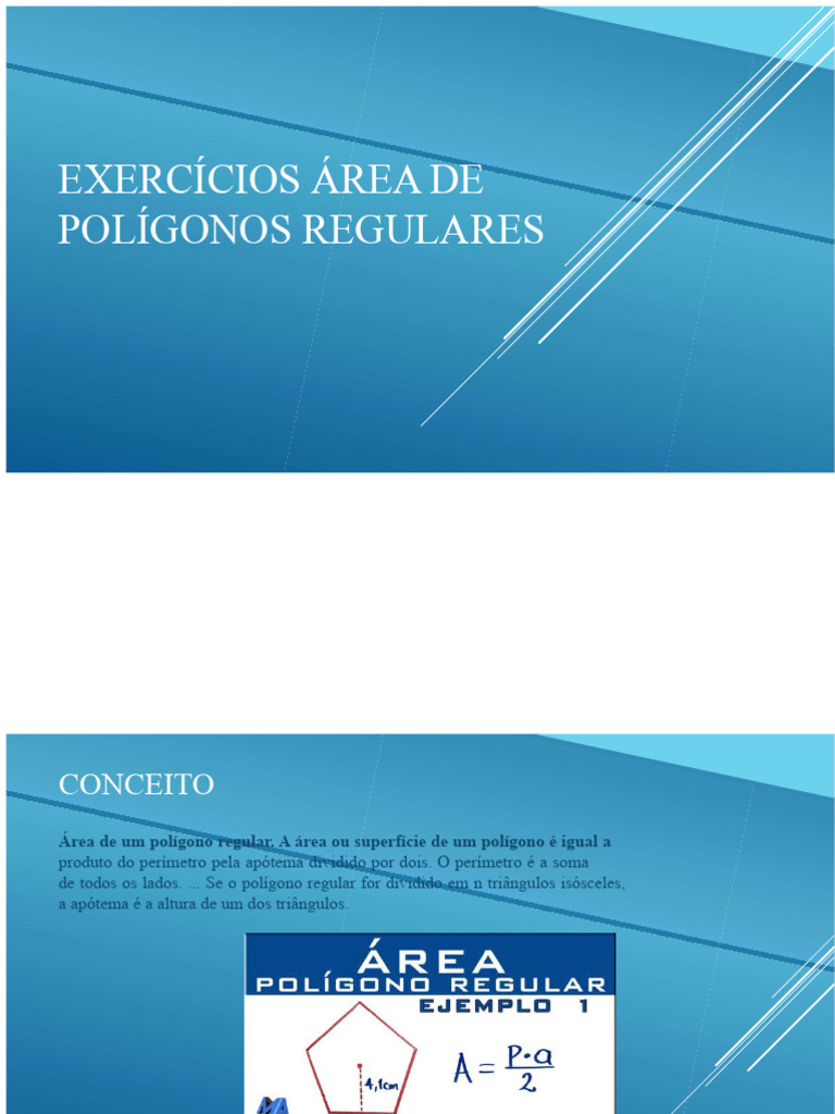 Exercícios sobre Área de Polígonos | PDF