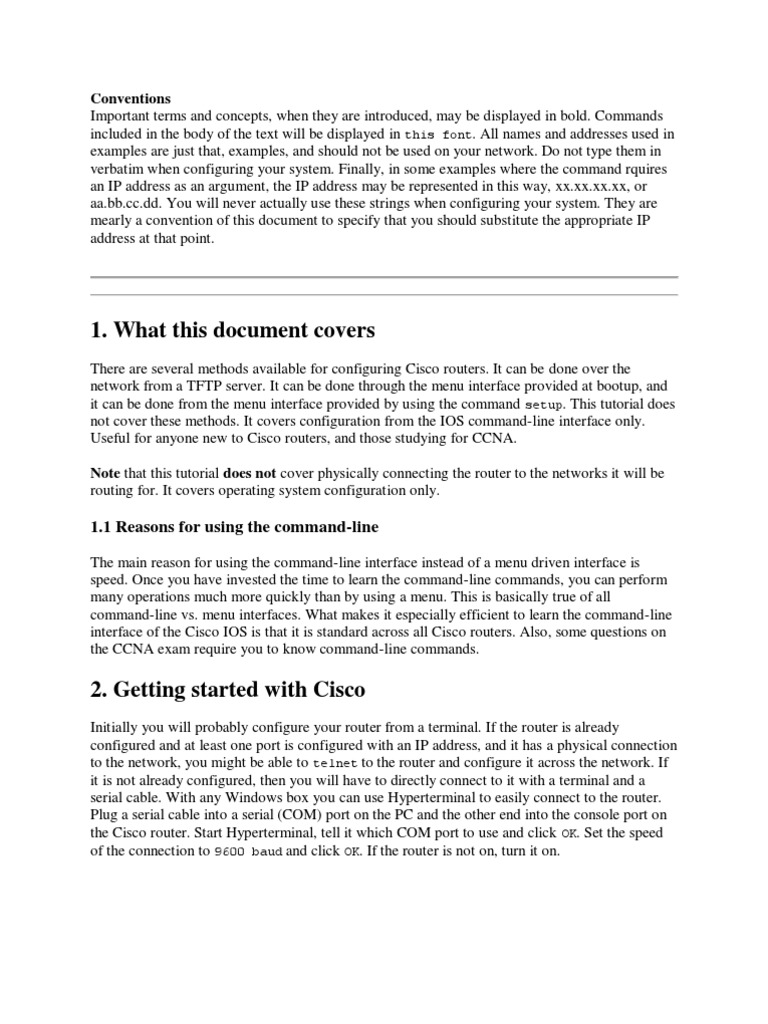 Configuring The Command Line Interface Of Cisco Routers A Guide To The Modes Commands And 2597