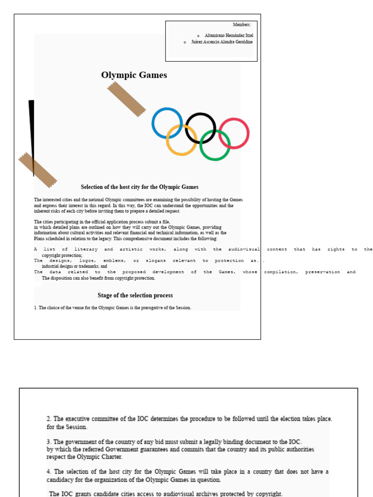 Activity 4. Planning of The Olympic Games and The World Cup. | PDF ...