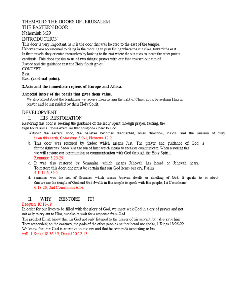 The Eastern Door | PDF | Prayer | Holy Spirit