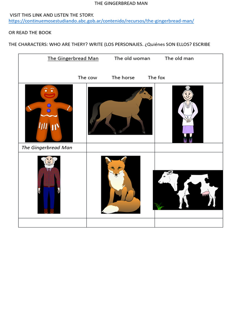 The Gingerbread Man 1er Ciclo | PDF
