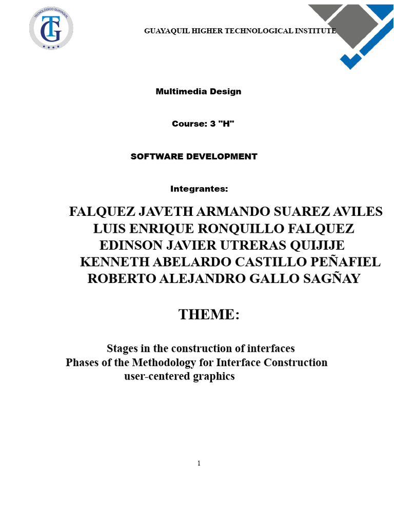 Stages in Interface Construction - Phases of The Methodology For Building User-Centered ...