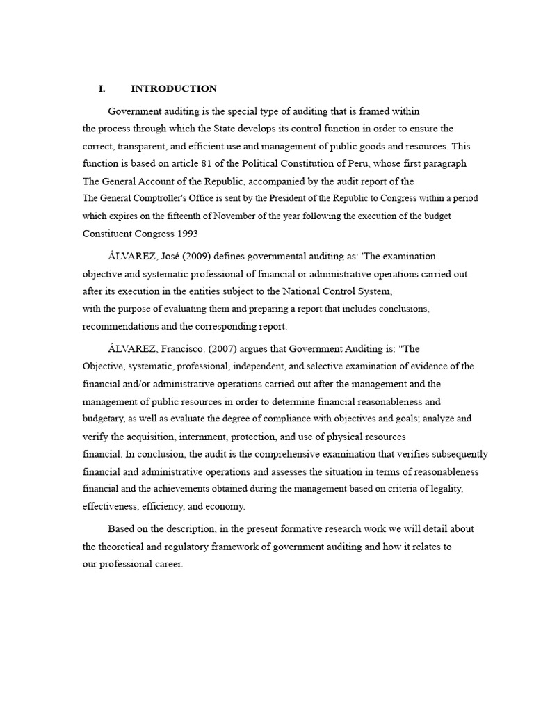Government Auditing in Peru: Overview and Framework | PDF | Audit ...