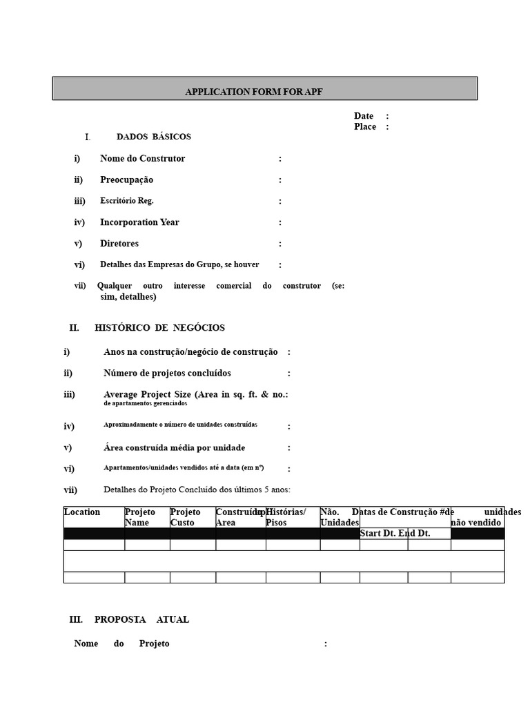 NOVO FORMULÁRIO APF | PDF