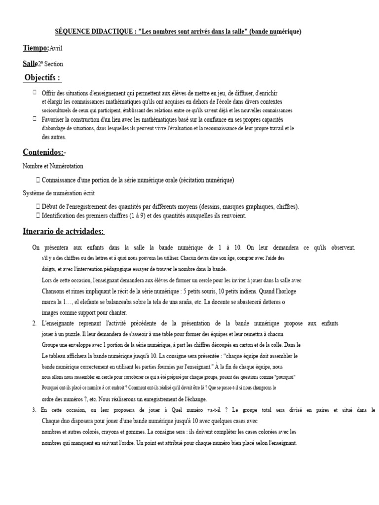 Activités ludiques sur les nombres 1-10 | PDF
