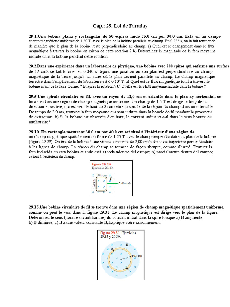 Cap-29-Loi de Faraday-2020 | PDF | Inducteur | Champ magnétique