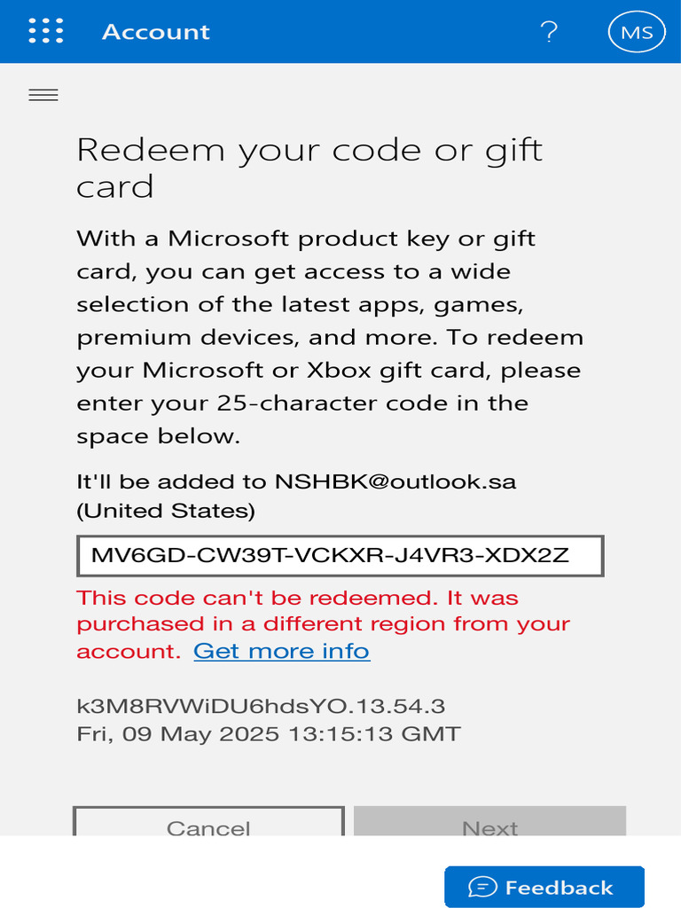 Microsoft Account Redeem Your Code or Gift Card | PDF