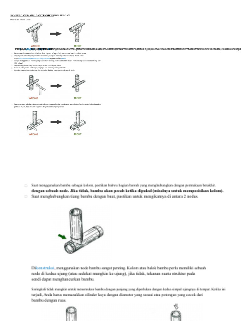 Teknik Sambungan Bambu yang Efektif | PDF