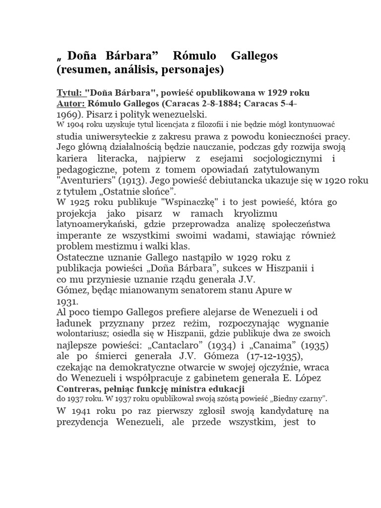 Doña Bárbara 2 | PDF