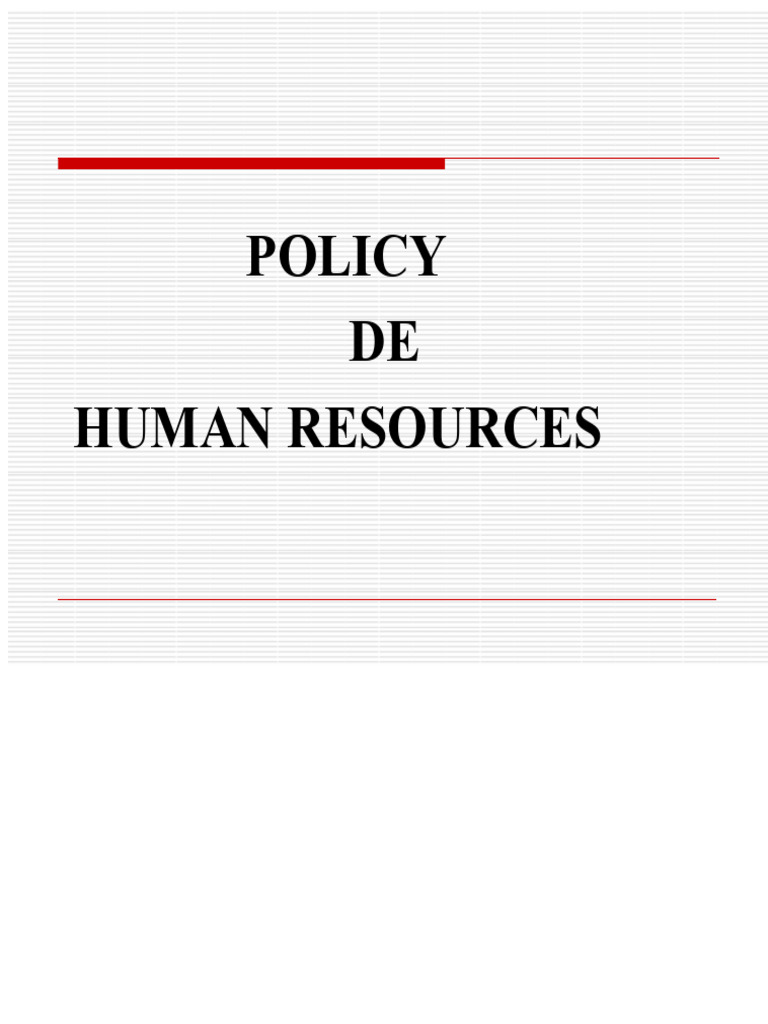 2 - Human Resources Policy | PDF | Human Resources | Performance Appraisal