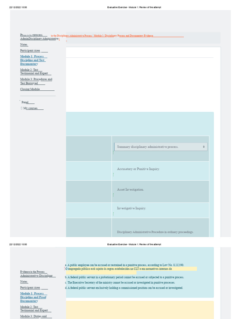 Assessment Exercise - Module 1 - Review of Attempt - ENAP ...