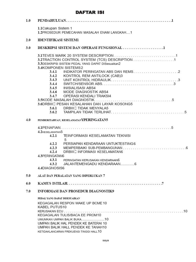 Panduan Sistem Rem Antilock Teves Mark 20 | PDF