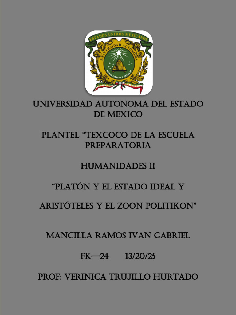MRIG - Platón y El Estado Ideal y Aristóteles y El Zoon Politikon | PDF ...