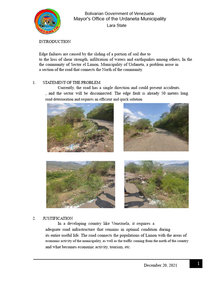Proposal Edge Failure | PDF | Concrete | Road