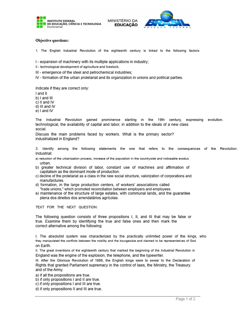Industrial Revolution: Key Concepts & Issues | PDF | Industrial ...