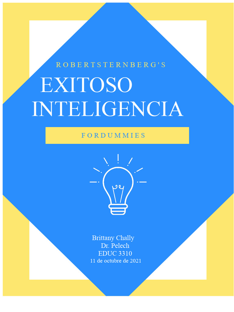 inteligencia exitosa de robert sternberg 1 | PDF | Inteligencia | Pensamiento