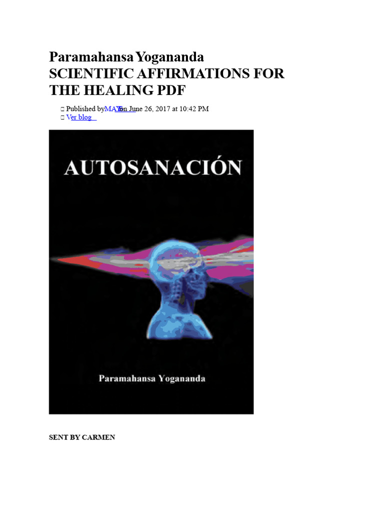 Scientific Affirmations For Healing | PDF | Paramahansa Yogananda ...