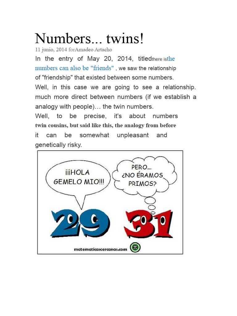 Twin Prime Numbers | PDF | Prime Number | Arithmetic