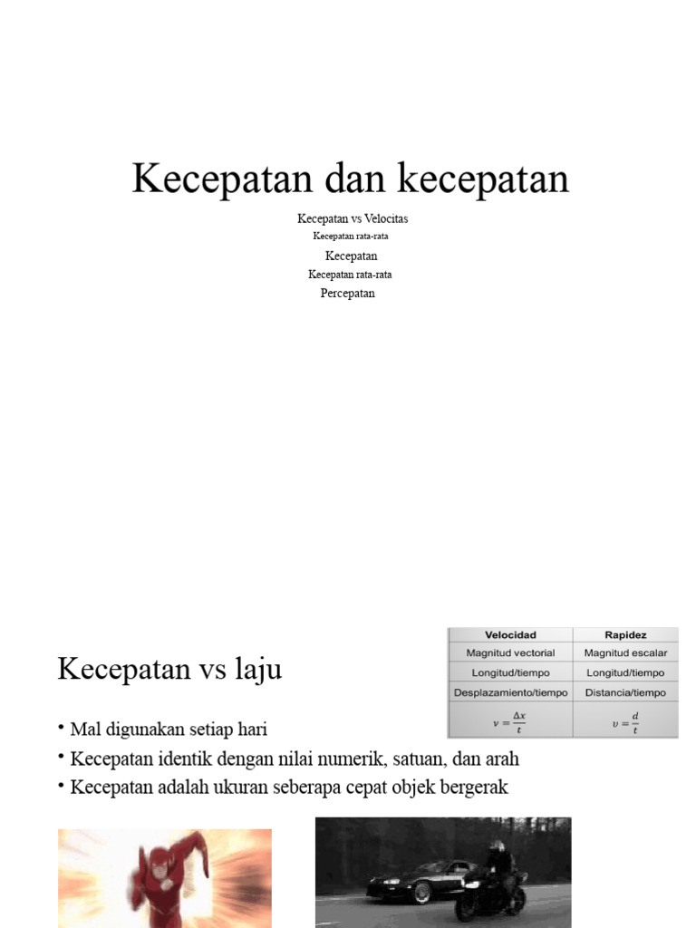 Kecepatan dan kecepatan | PDF