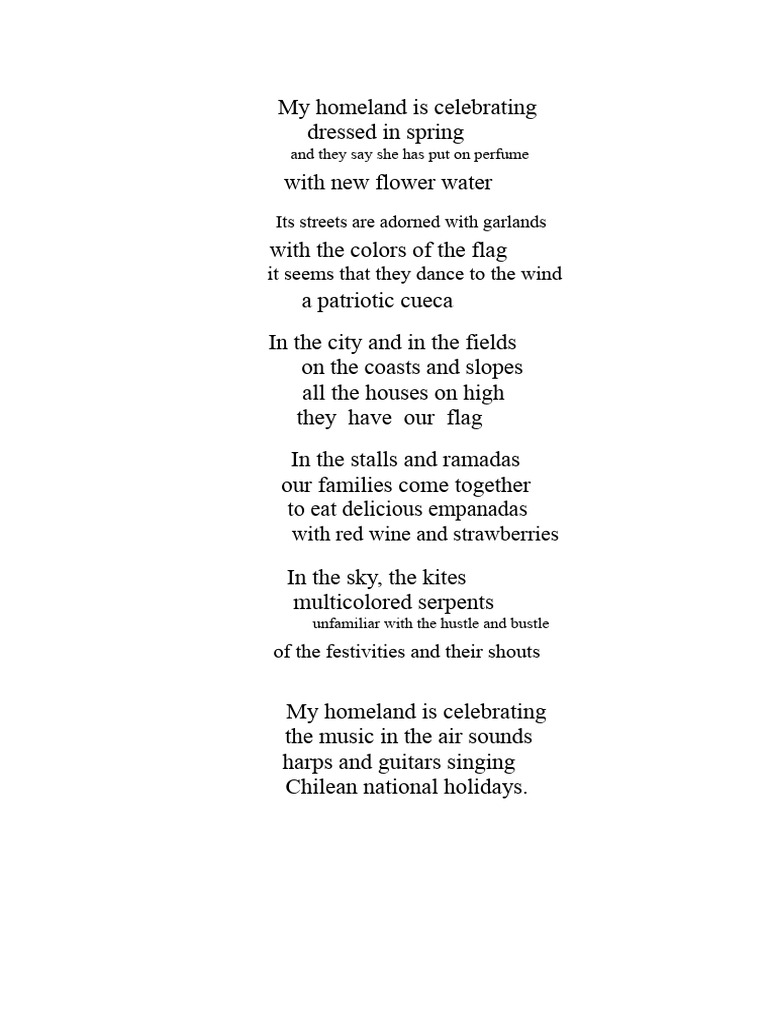 Celebrating Chile: Poems of Patriotism | PDF | Chile | Earth Sciences