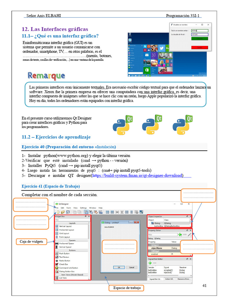 Curso 3º 2021 - 2022 - Alumno - Parte9 - Interfaces Gráficas | PDF ...