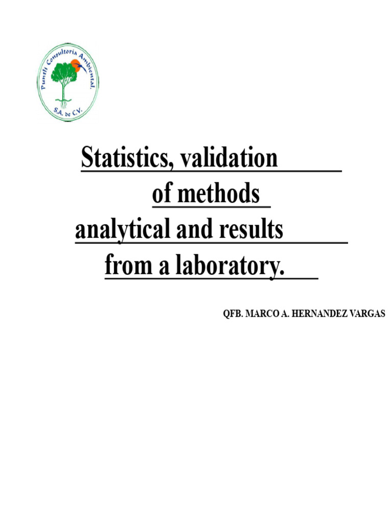 Statistical Presentation and Method Validation | PDF | Verification And ...
