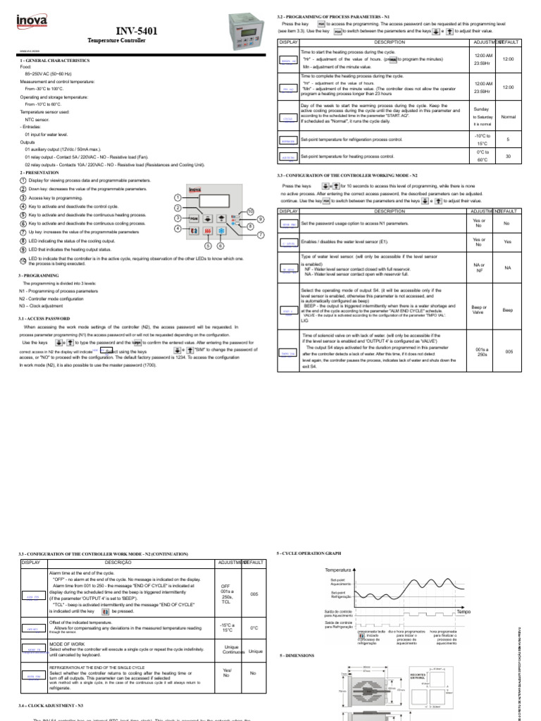 Controller Inv 54 | PDF | Parameter (Computer Programming) | Relay