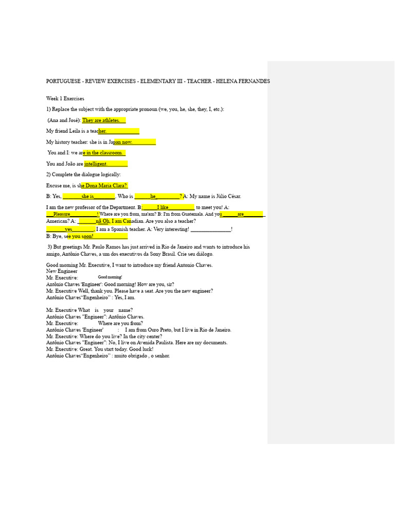 Elementary Exercises 3 | PDF | Brazil | Slum