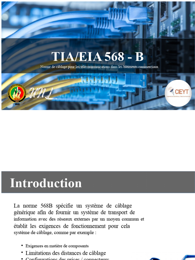 Norme TIA/EIA 568-B : Câblage Télécom | PDF | Fibre optique ...