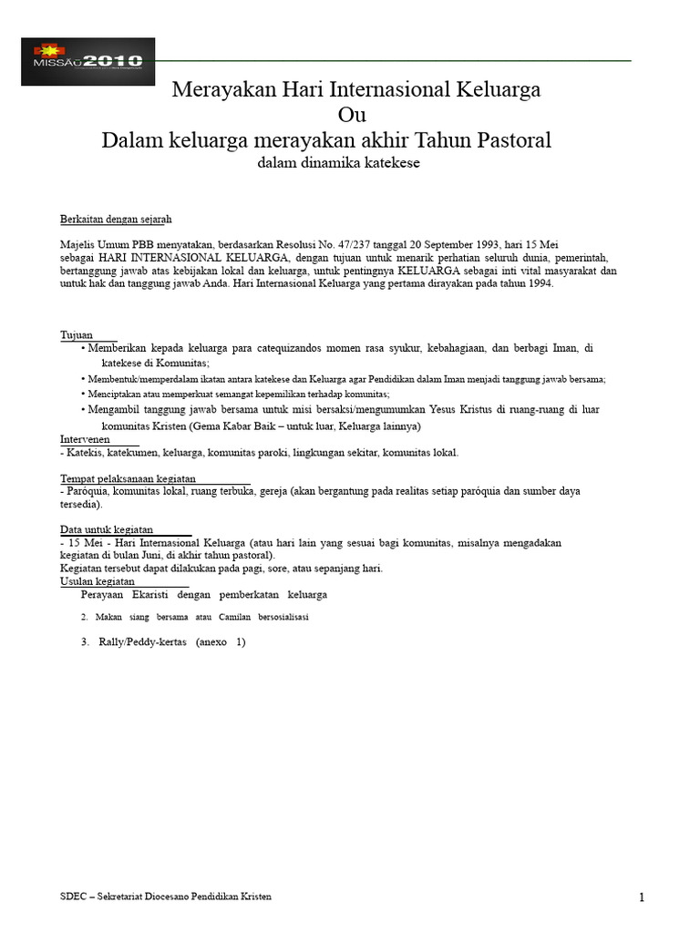 Peddy Paper Kategese | PDF