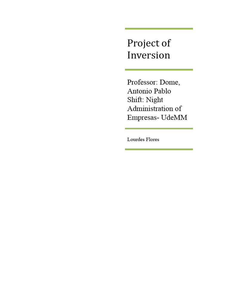 Definition of An Investment Project | PDF | Expense | Investing