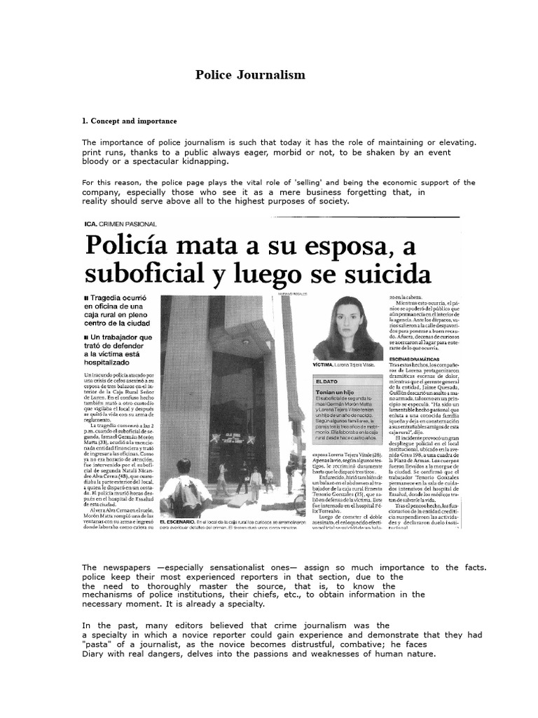 The Essentials of Police Journalism | PDF | Crimes | Crime & Violence