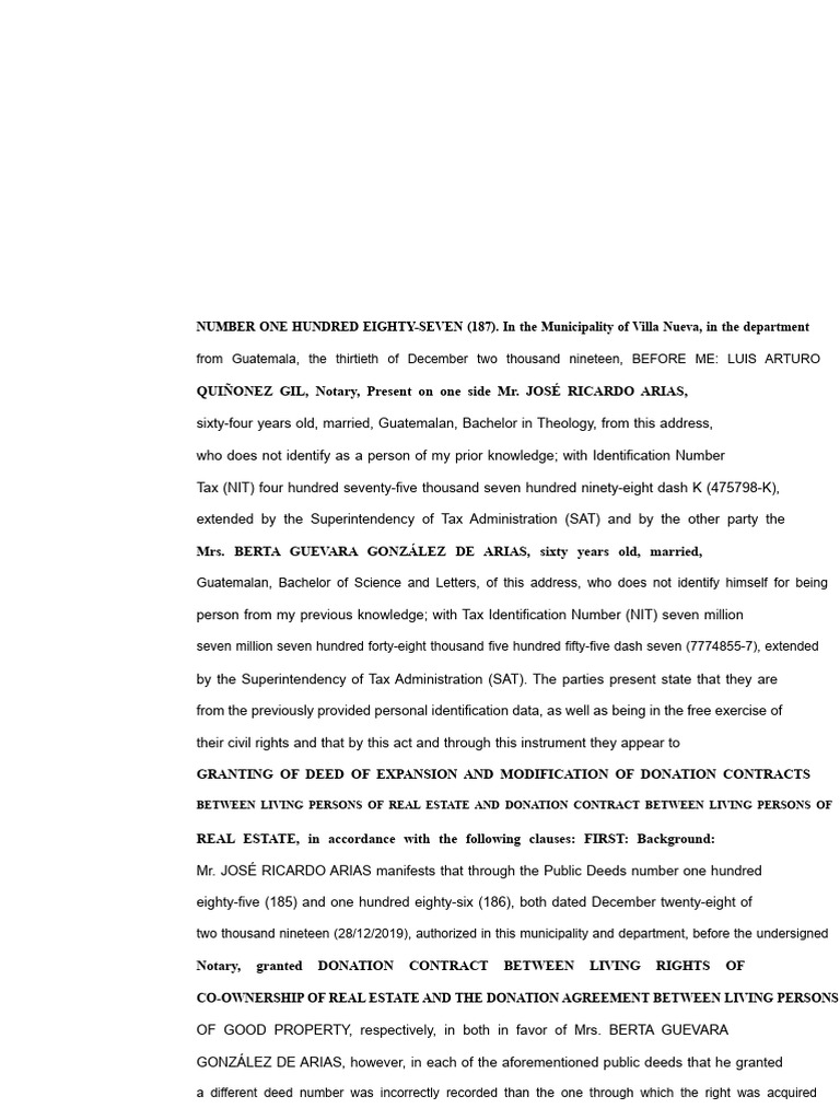 DEED OF EXTENSION and MODIFICATION.doc | PDF | Deed | Civil Law (Common ...