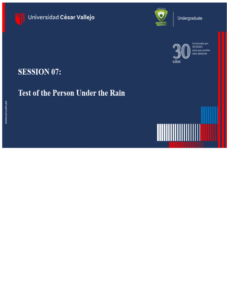 Projective Assessment: Person Under Rain Test | PDF | Anxiety | Aggression