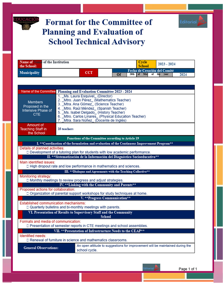 Format-Editorial Planning and Evaluation Committee-MD-icvaqo | PDF