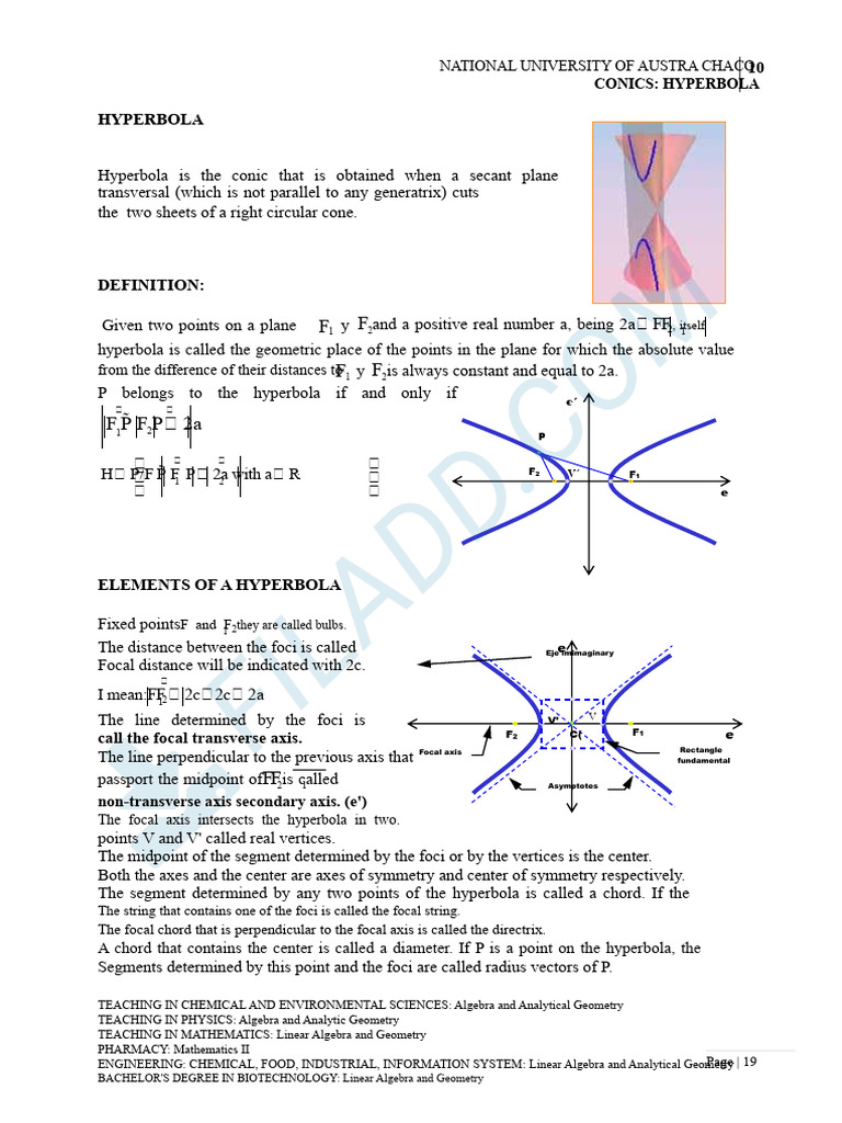 11 Hyperbola PDF | PDF | Cartesian Coordinate System | Line (Geometry)