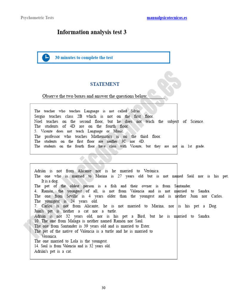 Psychotechnics To Do in Class-30 | PDF