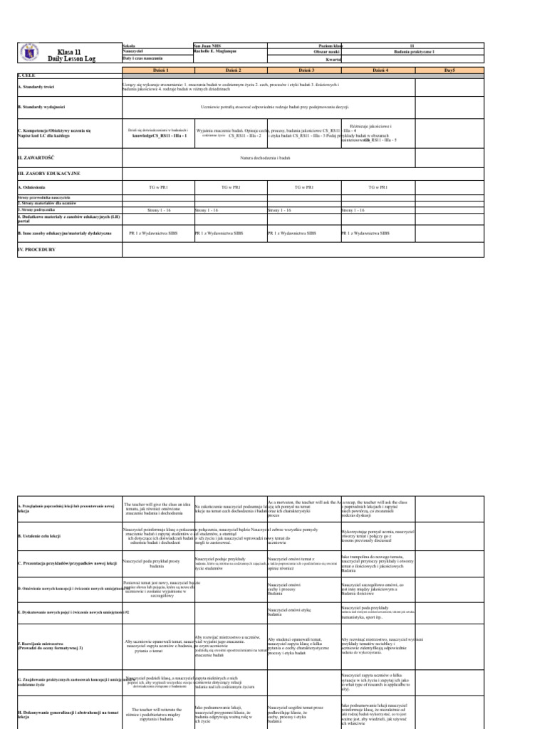 DLL-Praktyczne Badania 1 | PDF