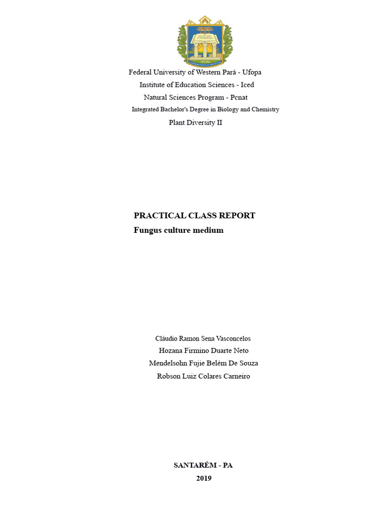 Fungi Culture Medium Report | PDF | Growth Medium | Fungus