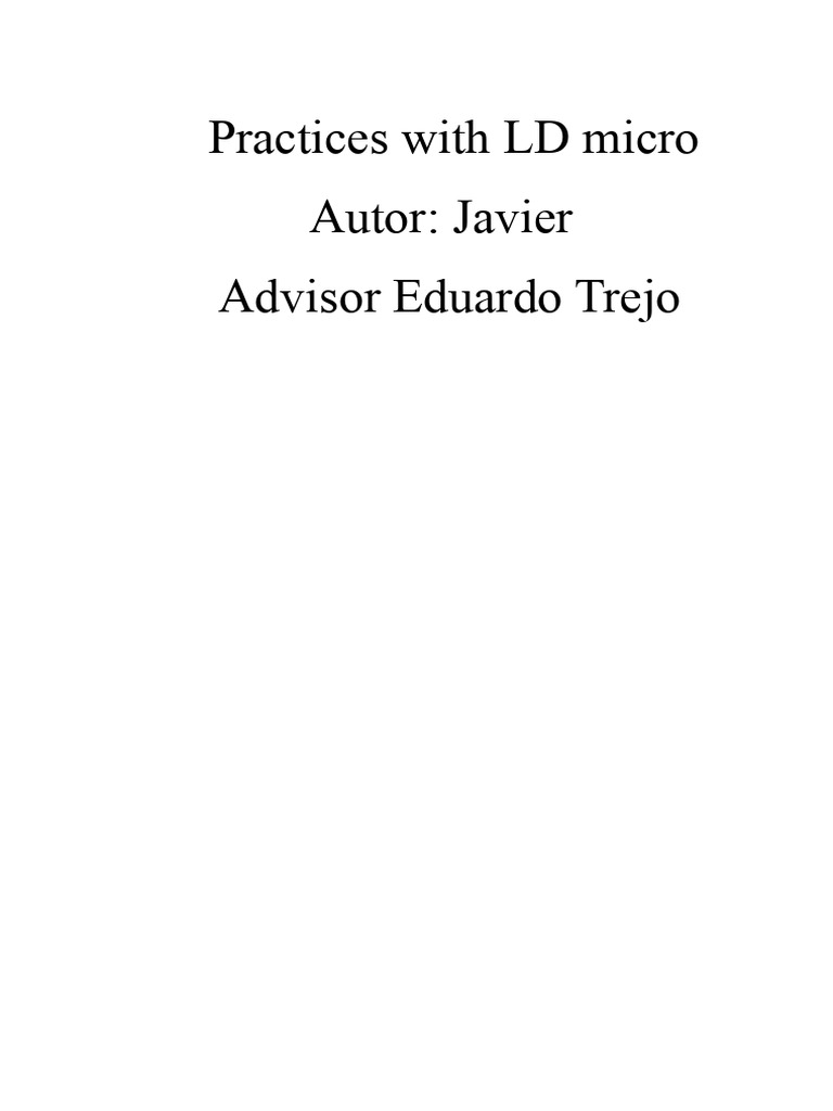 Practices with LD Micro | PDF | Traffic Light | Electricity