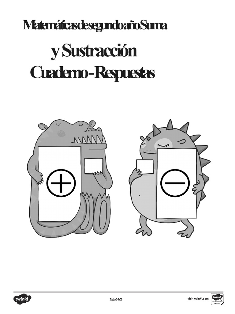 Respuestas Suma y Resta 2º Año | PDF | Sustracción | Matemática Elemental