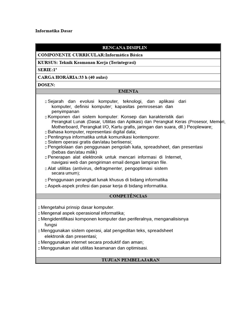 Dasar-Dasar Komputer | PDF