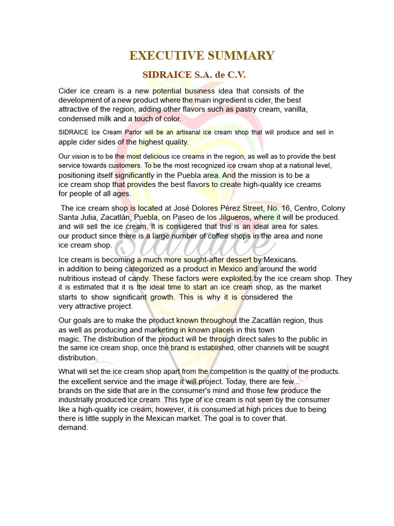 Executive Summary | PDF | Foods
